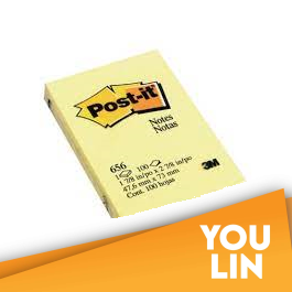 3M 656 (2'' x 3'') Post It Note - Yellow - Sticky Note