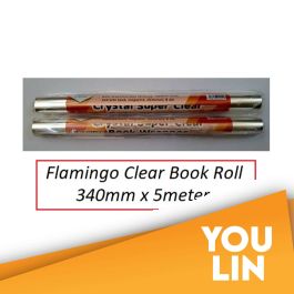 Flamingo Book Wrapper 340MM X 5M - Clear - Packaging
