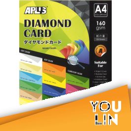 APLUS A4 160gm Diamond Card 100'S - Light Colour - Card Pape