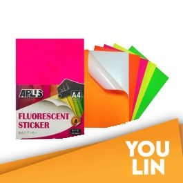 APLUS A4 Fluorescent Sticker Laser Printing sticker 100's