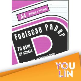 SBS 0024 A4 70GM NARROW LINE FOOLSCAP PAPER 100'S - Cash Boo