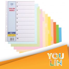 CBE 907-10 10 Colour Paper Index Divider - Index Divider