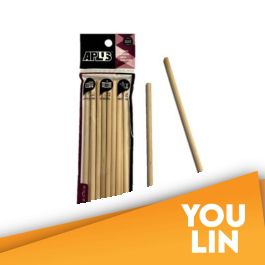 APLUS Round Wood Stick 15cm 15pcs - Plain - Hobby Craft