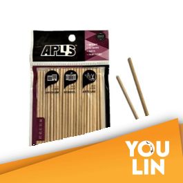 APLUS Round Wood Stick 10cm 40pcs - Plain - Hobby Craft
