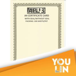 APLUS A4 160GM CERTIFICATE CARD 100'S/PKT - A36 - Certificat