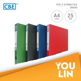 CBE 2D635 A4 2D PVC Ring File 25MM - Filing Product