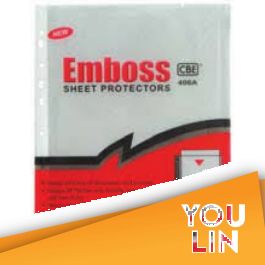 CBE 406A A4 Emboss Sheet Protector 10's - Clear Holder