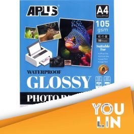 APLUS GLOSSY PAPER GP-4105 A4 105GSM 100'S - Copier Paper A4