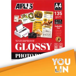 APLUS GLOSSY PAPER GP-4135 A4 135GSM 50'S - Copier Paper A4