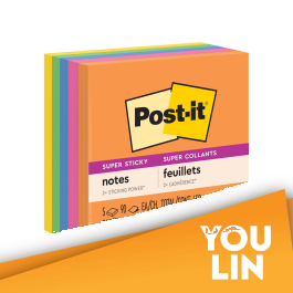 3M 654-5SSAU (3" X 3" X 5PAD) SUPER STICKY NOTE RIO DE JANEI