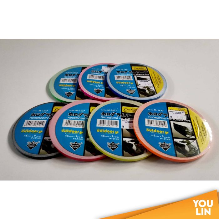 Cactus 1677 Fluorescent PVC Border Tape - Tape Product