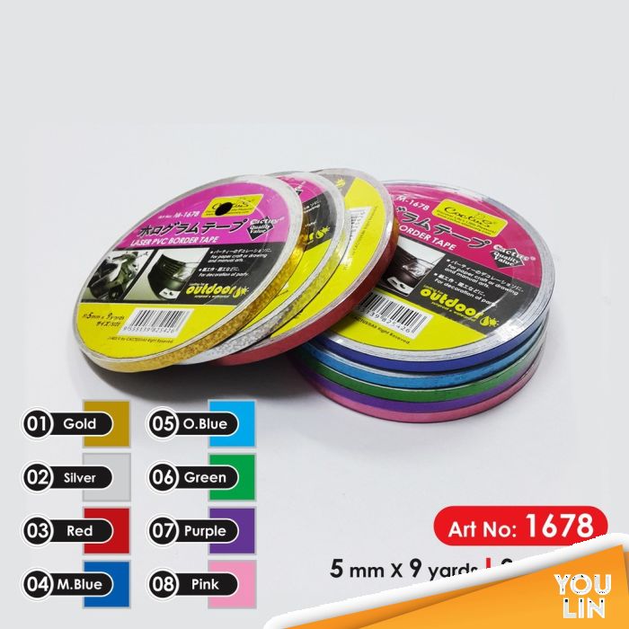 Cactus 1678 Laser PVC Border Tape - Tape Product & Dispe