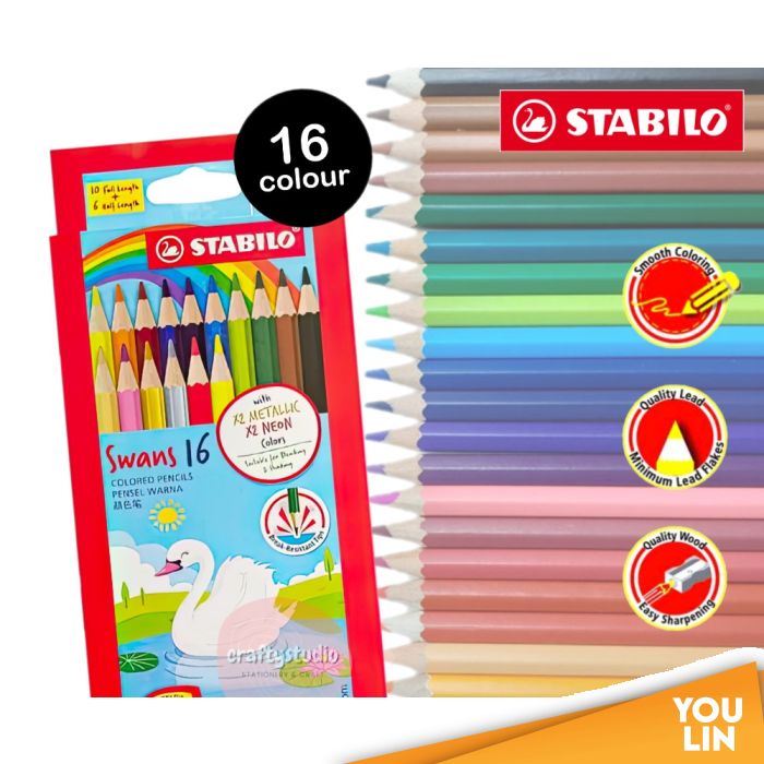 STABILO 1870S/16 16C RAINBOW COLOUR PENCIL - Colour Pen