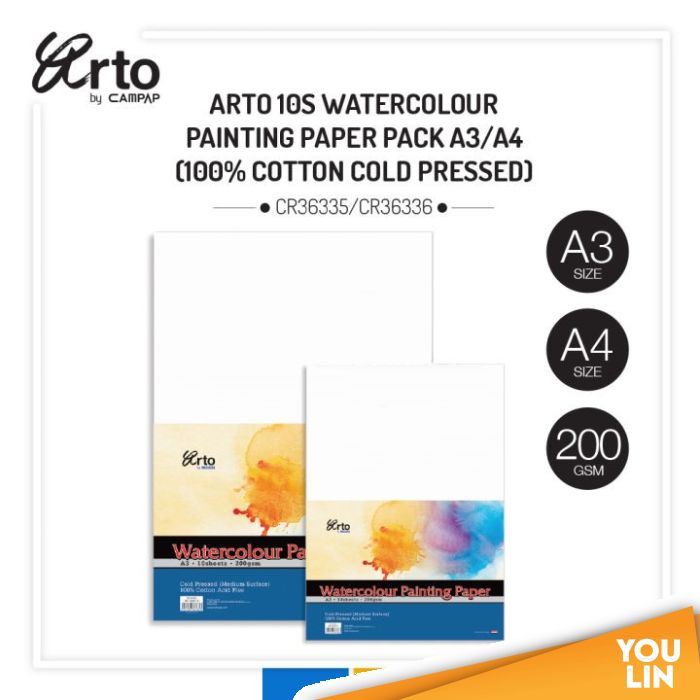 Arto CR36335/6 200GSM Watercolour Paper - Drawing Accessorie