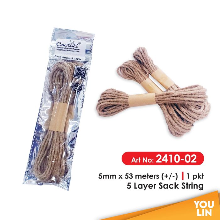 Cactus 2410-02 Sack String 5 Layer - Hobby & Craft