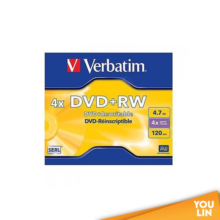 Verbatim DVD+RW 4X 4.7GB 120Min With Jewel Case - Computer A