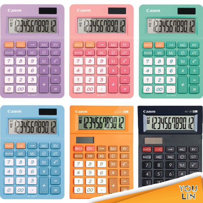 Canon Desktop Calculator 12 Digits AS-120V II - Calculator