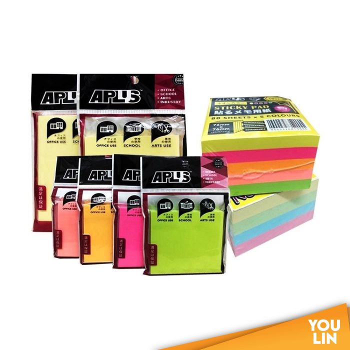 APLUS 3'' X 3'' Stick On Note - Cyber Colour - Sticky Note