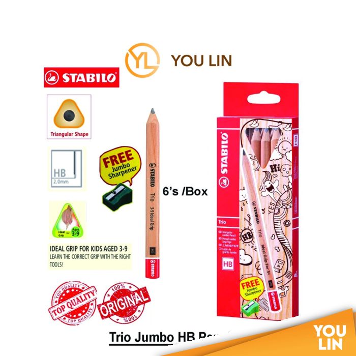 STABILO 362 HB6P1 Trio Jumbo Hb Pencil - Mechanical Pencil