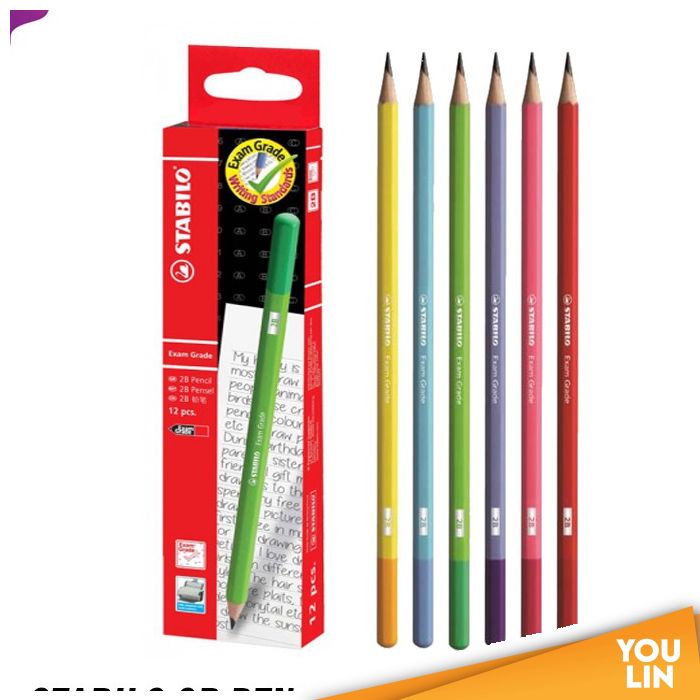 STABILO 288G/12 2B Exam Grade Pencil 12'S/Box - Mechanical P
