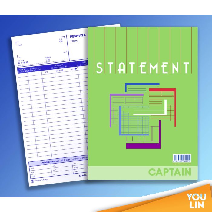 Captain Statement Pad 40'S - Cash Book