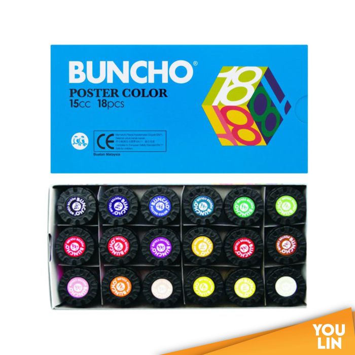 Buncho 2172/18 Poster Colour 15cc 18 Colour - Poster Color