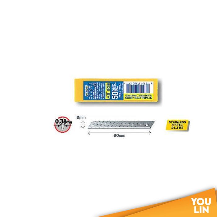 OLFA Cutter Blade Stainless Steel 9mm AB-50S - Cutter