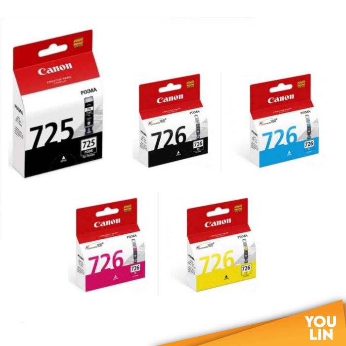 Canon CLI-726 Ink Cartridge (Per Pcs) - Colour - Ink & T