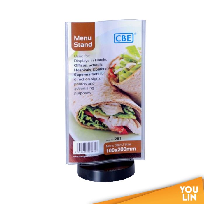 CBE Menu Stand Curved Shape (281) - Display Equipment
