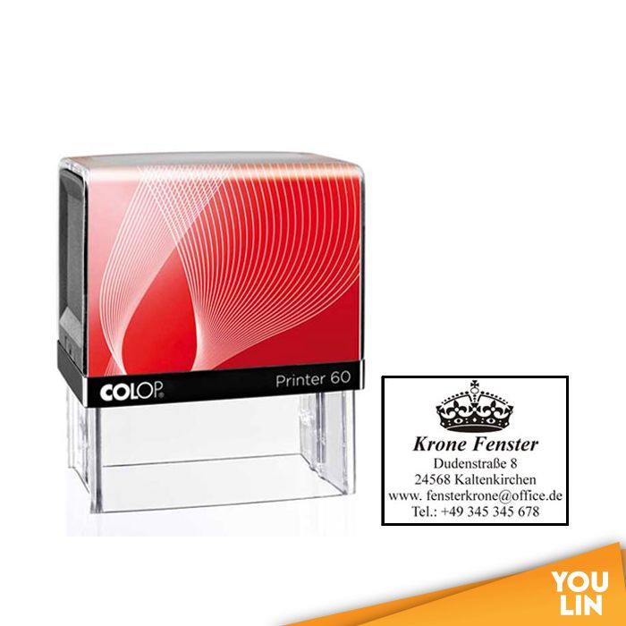 Colop Printer 60 Self-Ink Stamp (max.36 x 75mm) - Stamp