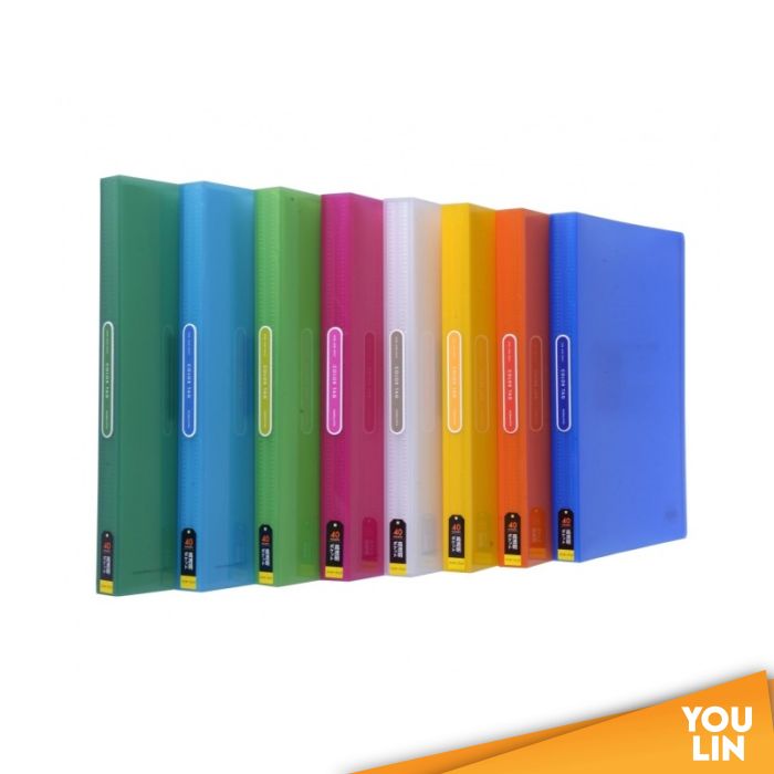 Kokuyo Color Tag Clear Book 40 Pocket - Clear Holder & S