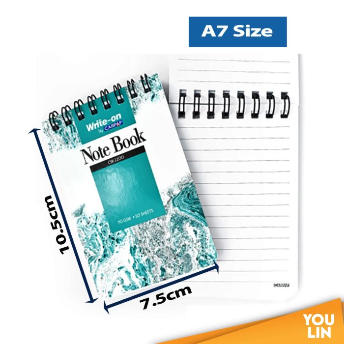 Campap CW2200 A7 Wire-O Note Book 50's - Books & Pads