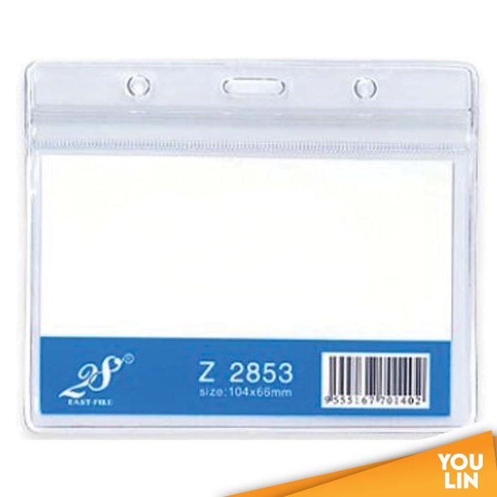 East-File 2853Z Name Badge With Plastic Zip - Business Card