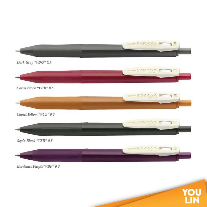 Zebra JJ15 Sarasa Clip Gel Pen 0.5MM - Vintage 2 - Gel Pen