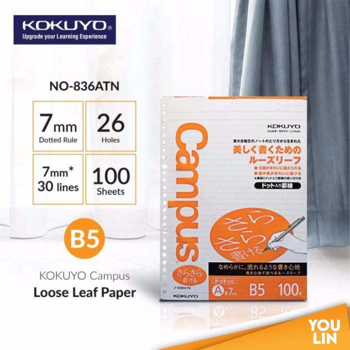 Kokuyo 836ATN Campus Loose Leaf Paper - Paper & Envelope