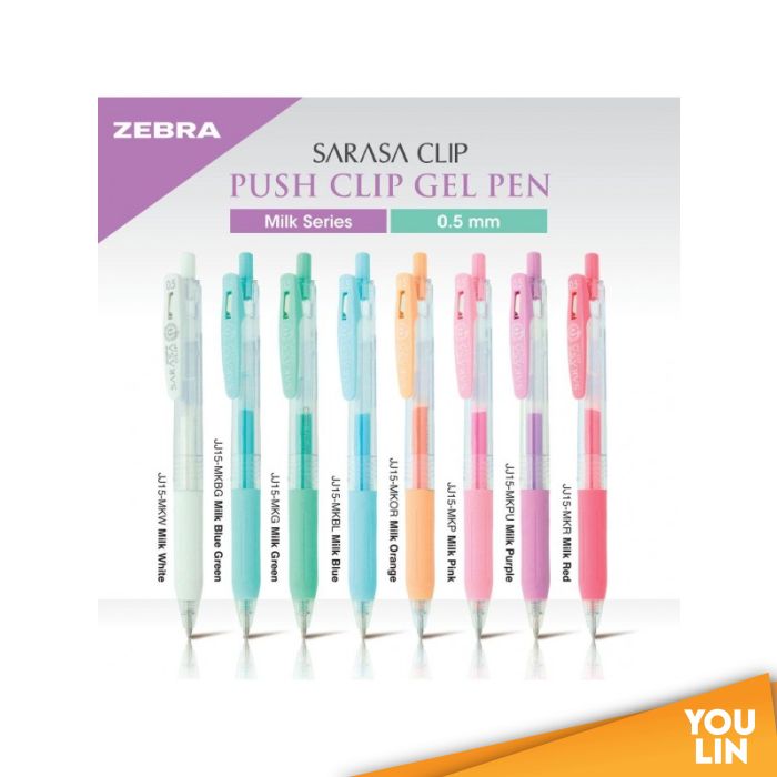 Zebra JJ15 Sarasa Clip Gel Pen 0.5MM -Milky Color - Gel Pen