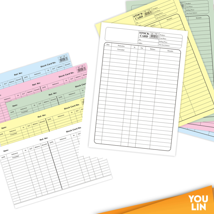 Stock Card / Record Card - Cash Book, Record Book & Bill