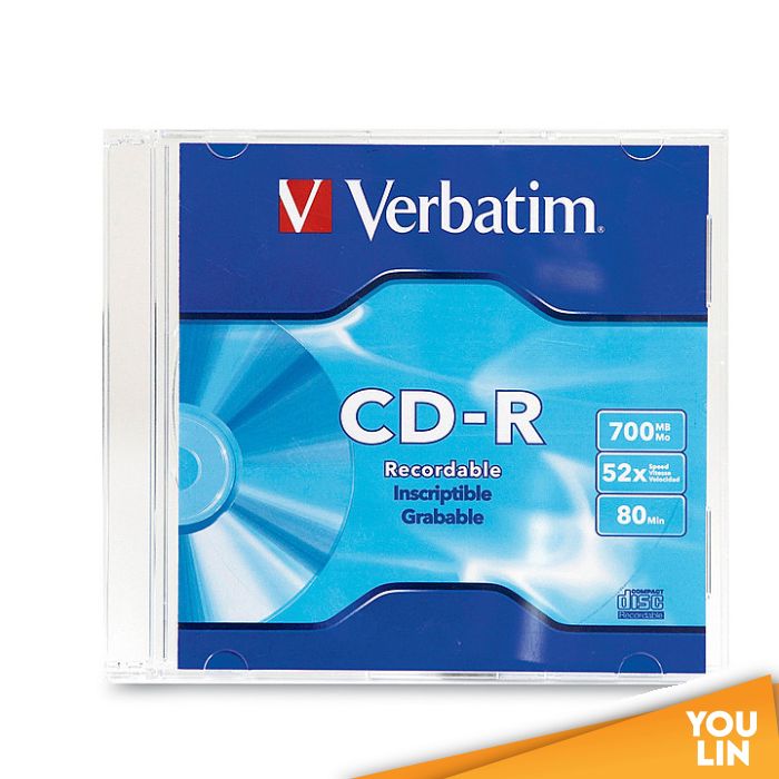 Verbatim CD-R 52X With Slim Case - Computer Accessories