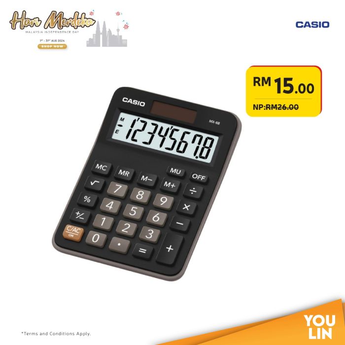 Casio Calculator 8 Digits MX-8B - August Promotion