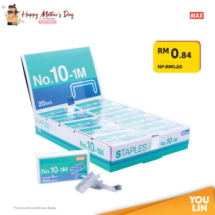 Max Staplers (Stapler Bullet) NO.10-1M - May Promotion
