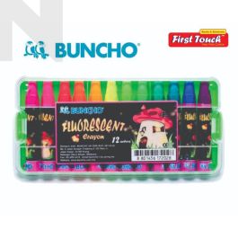 Buncho Fluorescent Crayon 12 Colour - Oil Pastel & Crayo