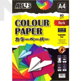 APLUS CP4602 A4 80gm Mix Dark Colour Paper 30'S Asst - Card