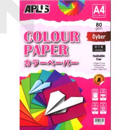 APLUS CP4603 A4 80gm Mix Cyber Colour Paper 30'S Asst - Card