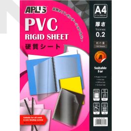 APLUS A4 PVC Rigid Sheet (Plastic Cover) 100'S - Binding &am
