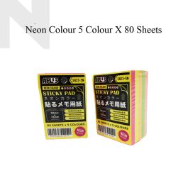 APLUS Stick On Note / Sticky Note Cube 2" x 3" - Neon Colour