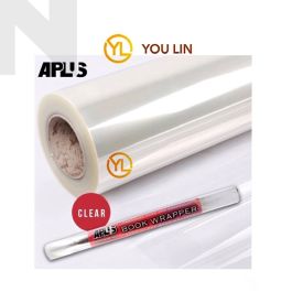 APLUS 450MM X 5M PVC Book Wrapper - Clear - Cash Book, Recor