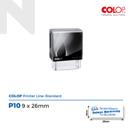Colop Printer 10 Self-Ink Stamp (max.9 x 26mm) - Stamp
