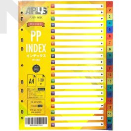 APLUS PP-4207 PP Index Divider 1-20 (Colour) - Filing Produc