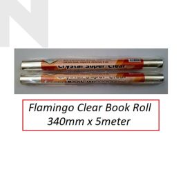 Flamingo Book Wrapper 340MM X 5M - Clear - Packaging