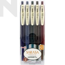 Zebra JJ15-5C-VI Sarasa Clip Gel Pen - Vintage Color - Gel P